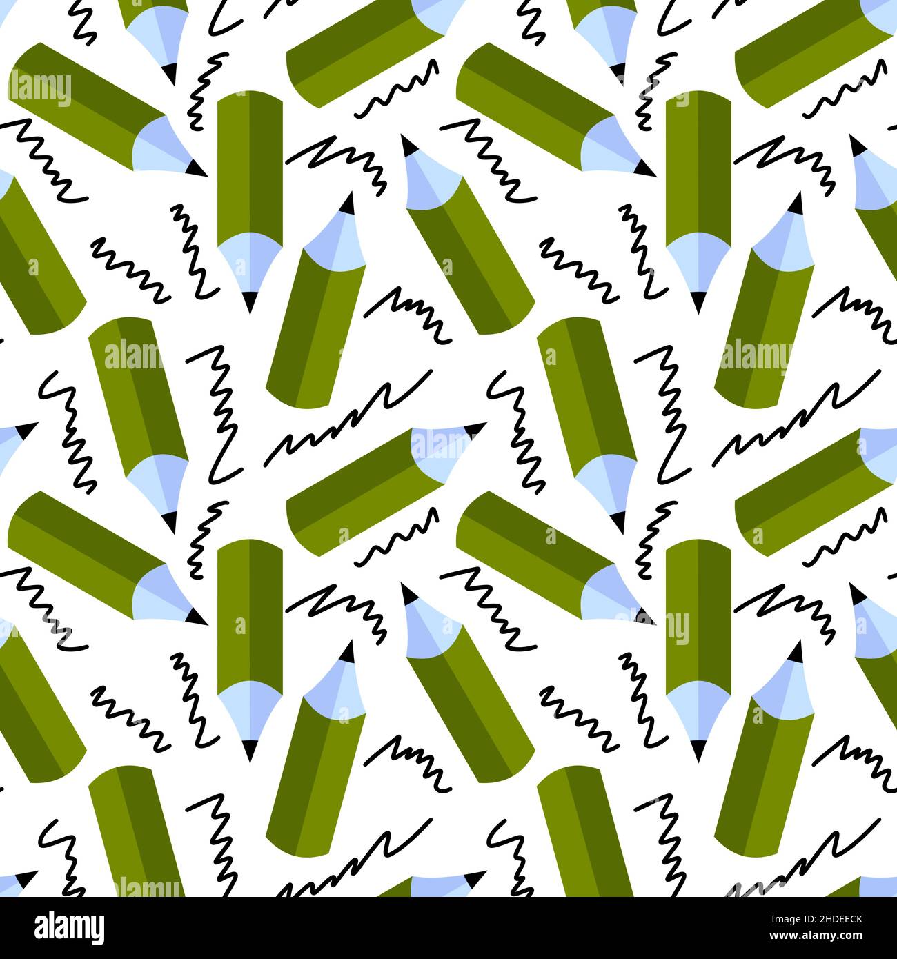 Kids seamless pencil pattern for fabrics and textiles and packaging and ...