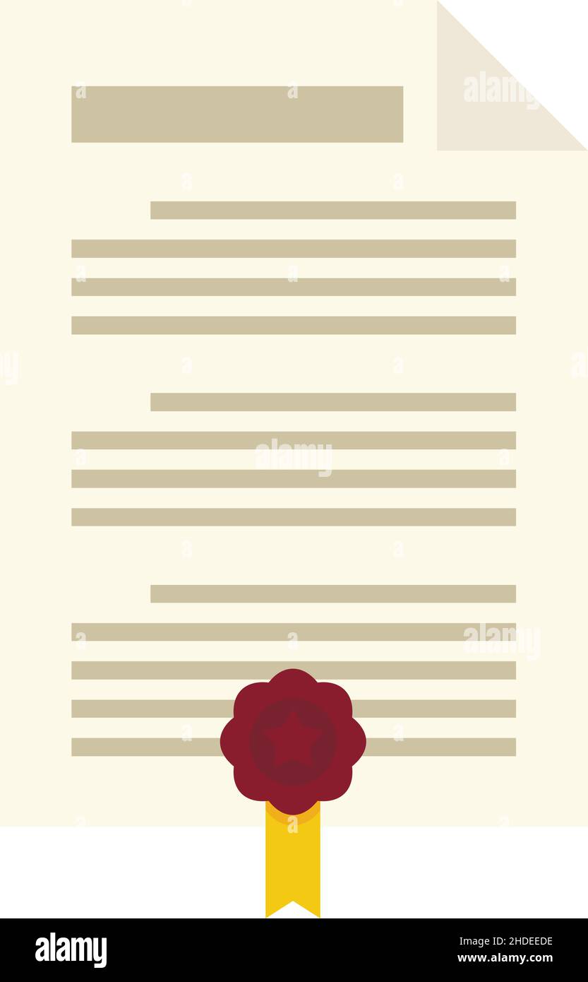 Attestation document icon. Flat illustration of Attestation document ...