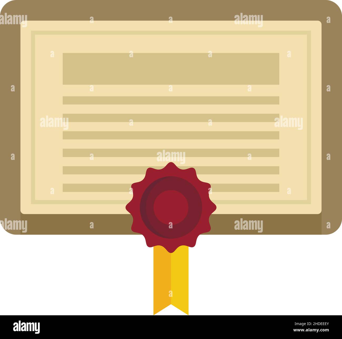 Attestation certificate icon. Flat illustration of Attestation ...