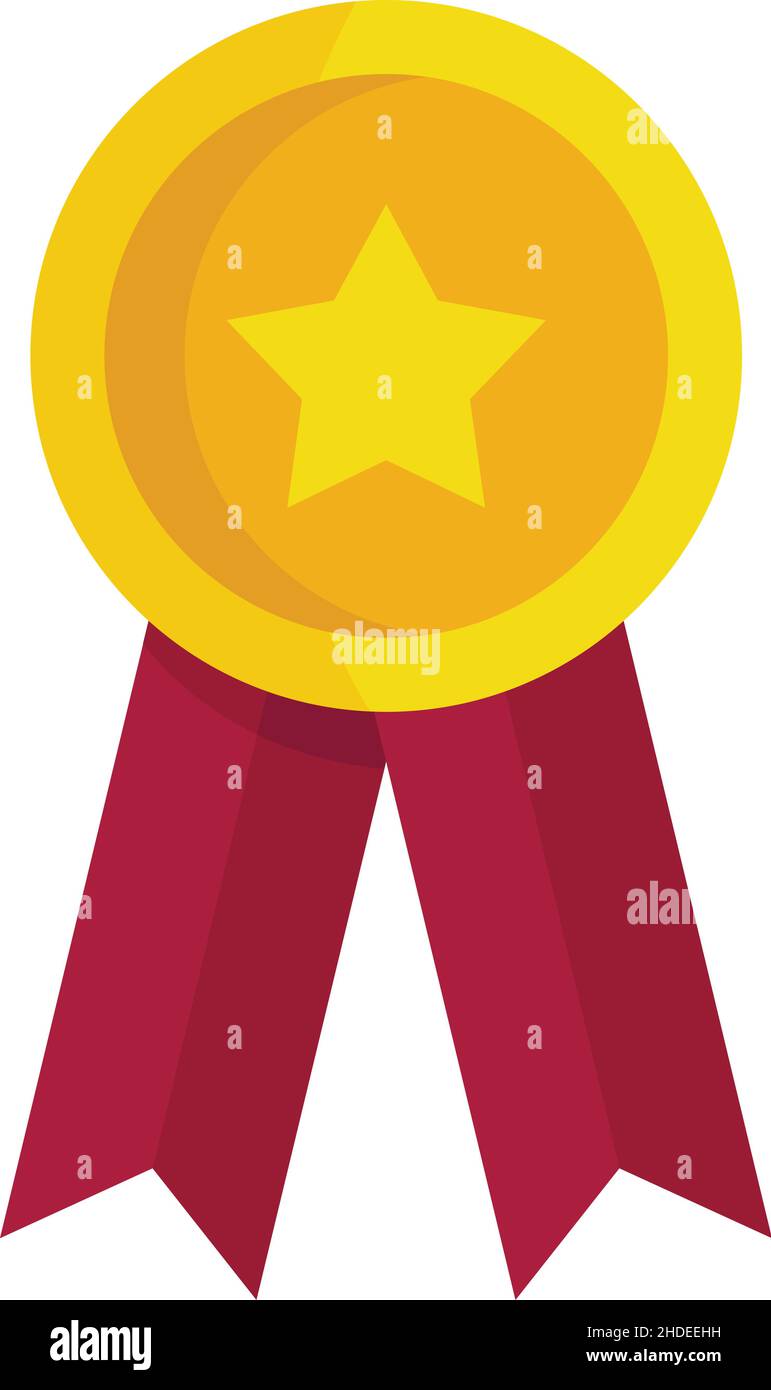 Attestation emblem icon. Flat illustration of Attestation emblem vector ...