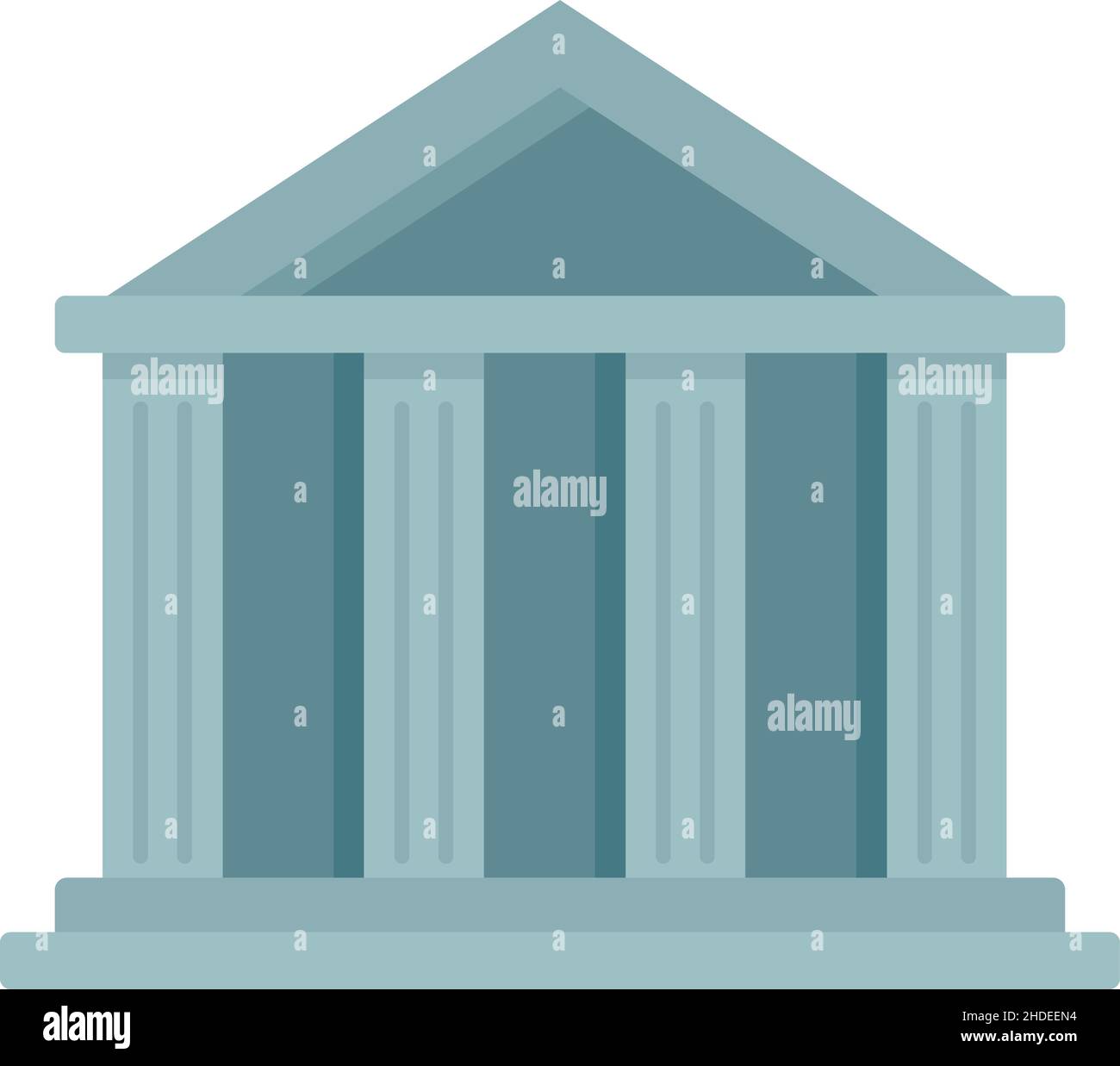 Attestation building icon. Flat illustration of Attestation building ...