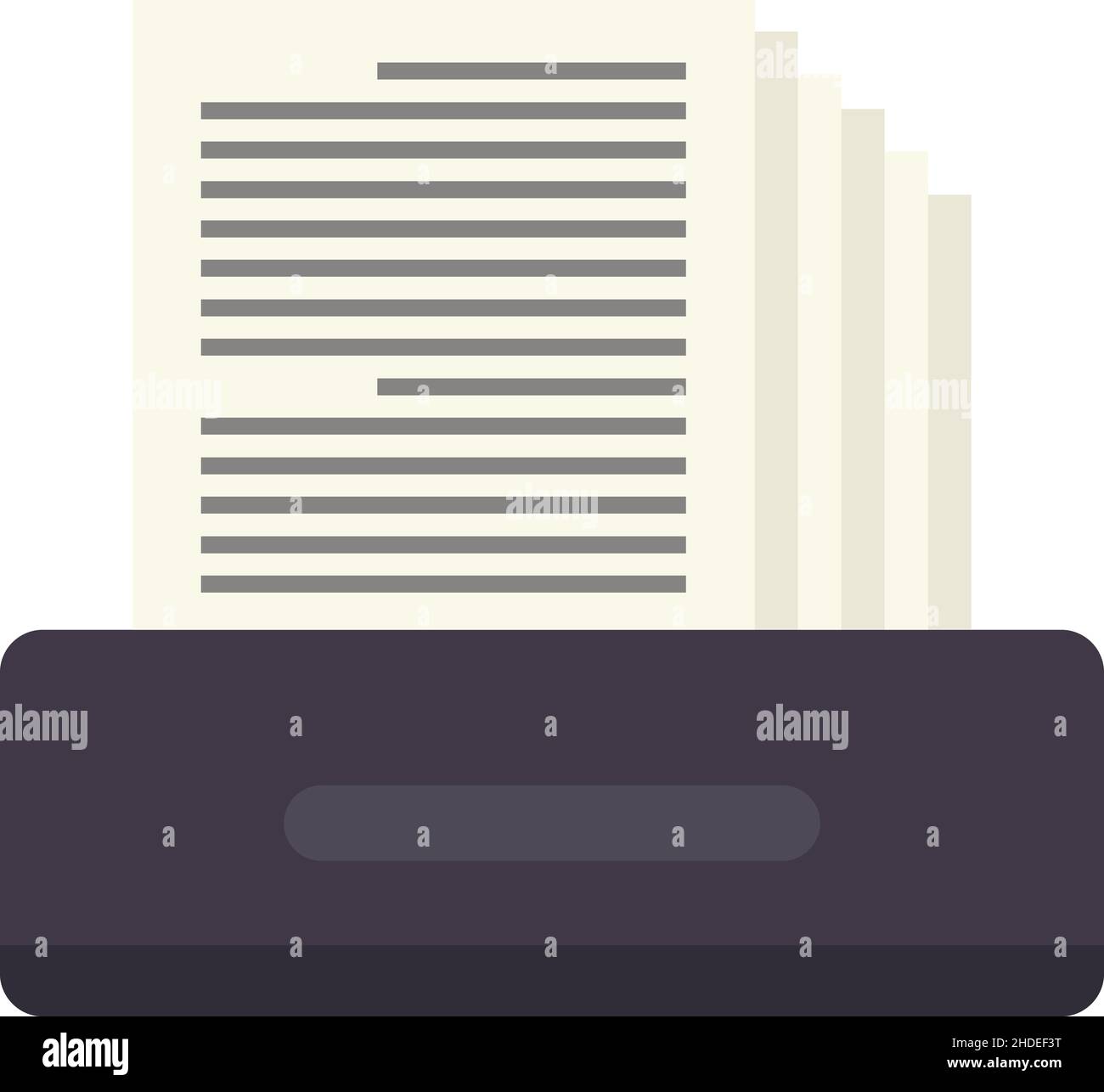 Paper documents icon. Flat illustration of Paper documents vector icon ...