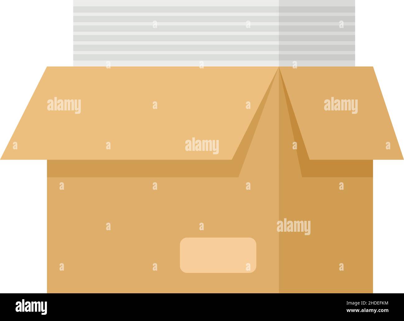 Full documents box icon. Flat illustration of Full documents box vector ...
