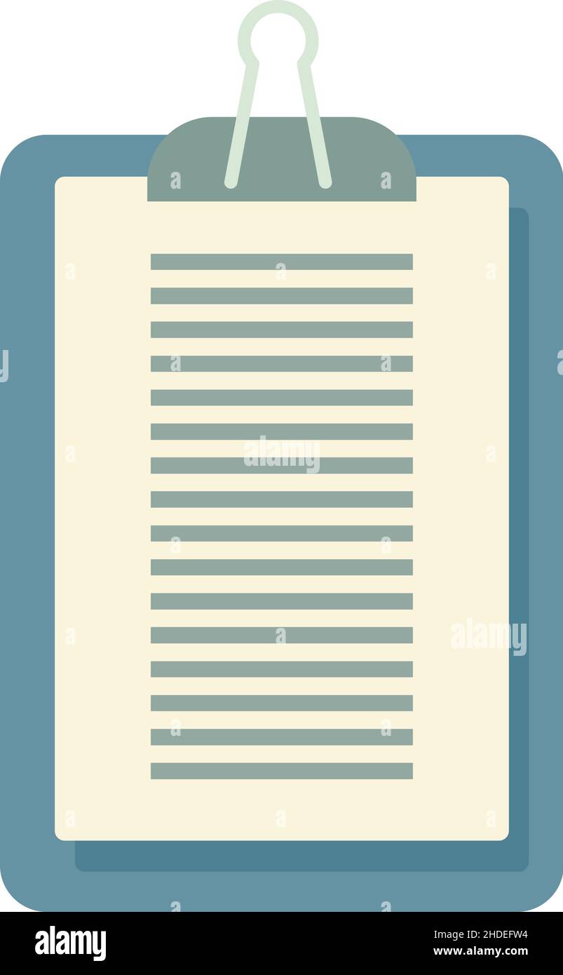 Document clipboard icon. Flat illustration of Document clipboard vector ...