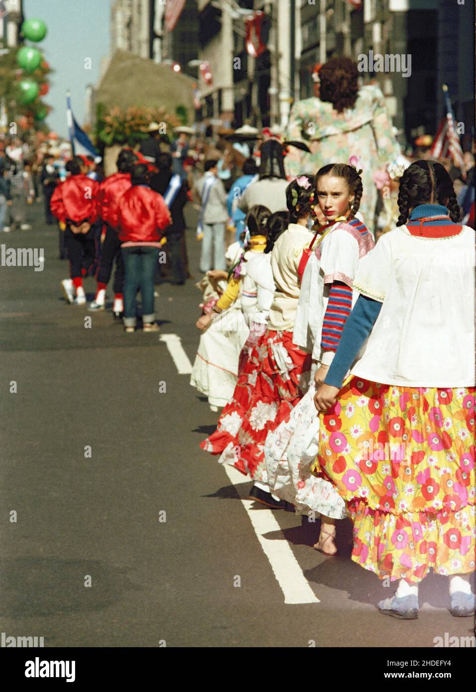 Columbus day parade 1980s hi-res stock photography and images - Alamy
