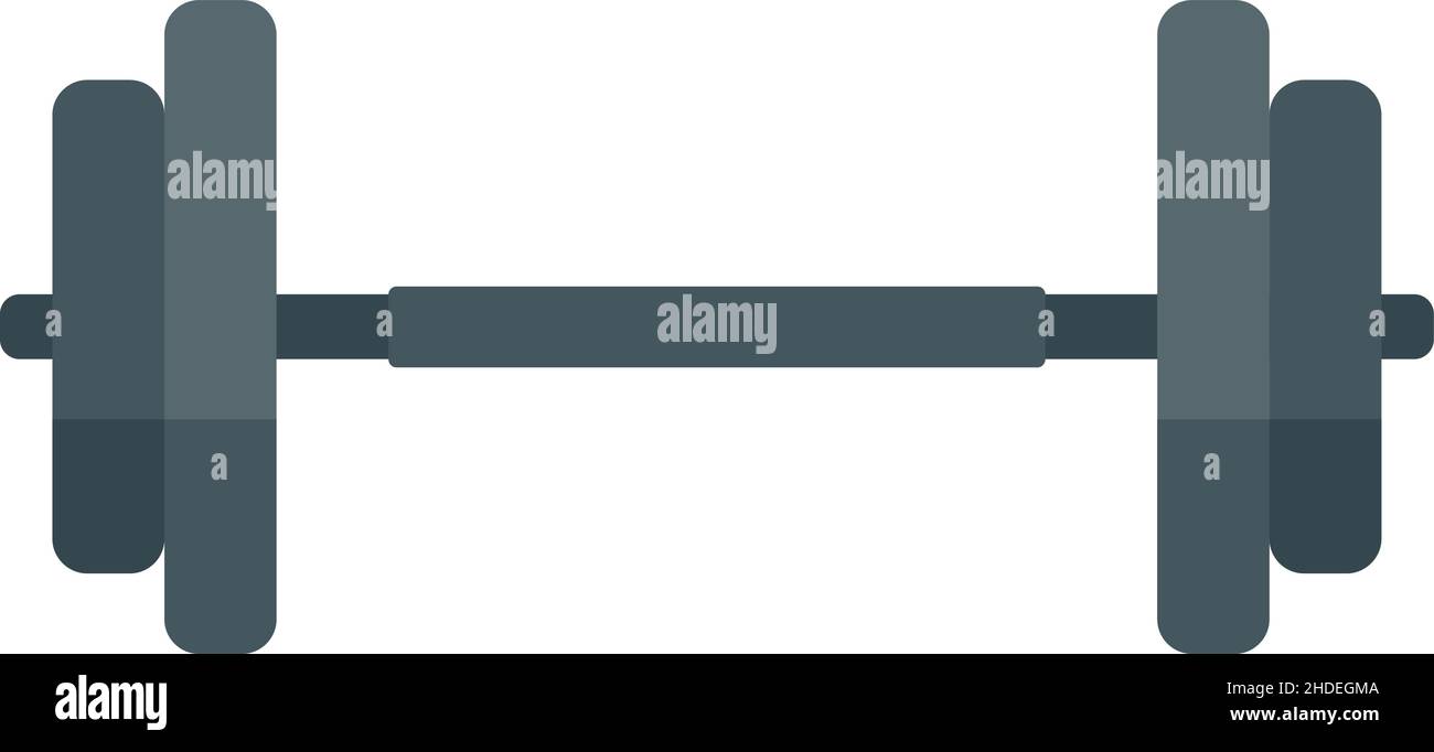 Gym barbell icon. Flat illustration of Gym barbell vector icon isolated ...