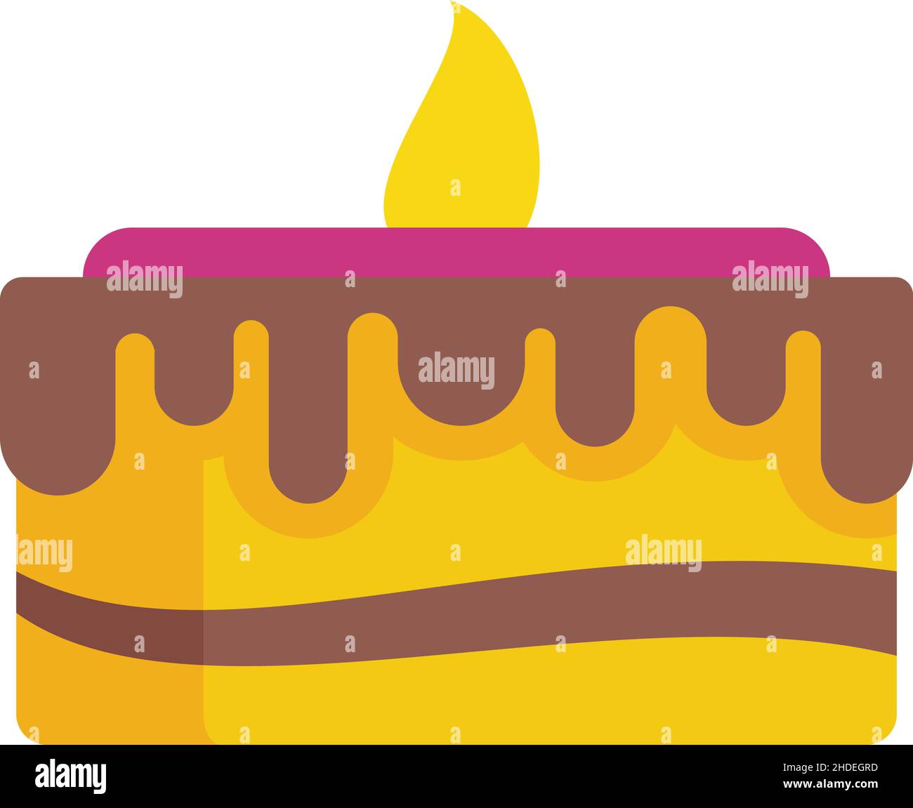 Party cake icon. Flat illustration of Party cake vector icon isolated ...