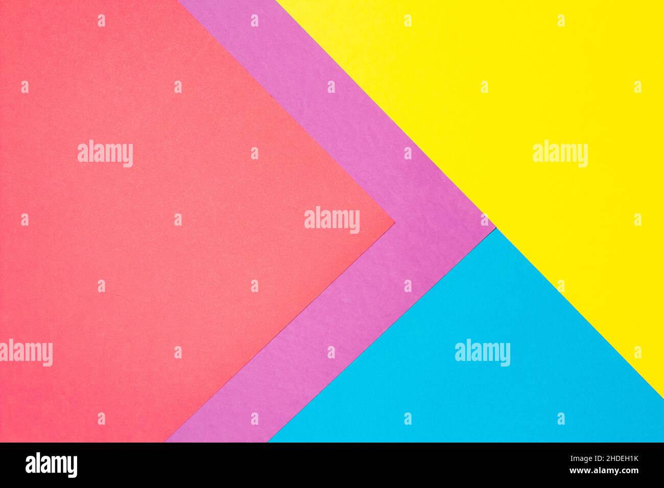 Composition with purple, blue, pink and yellow sheets Stock Photo - Alamy
