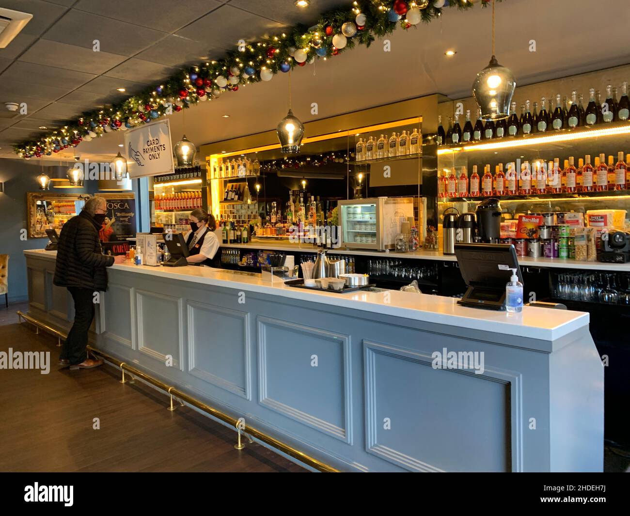 Theatre Bat Out of Hell Birmingham UK bar beer counter mask black ...