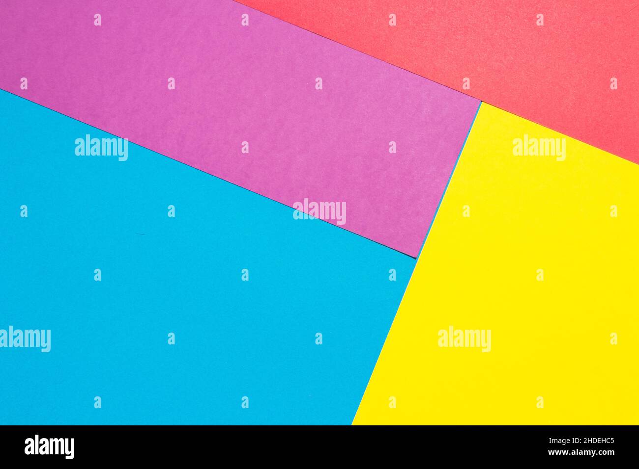 Composition with purple, blue, red and yellow sheets Stock Photo - Alamy
