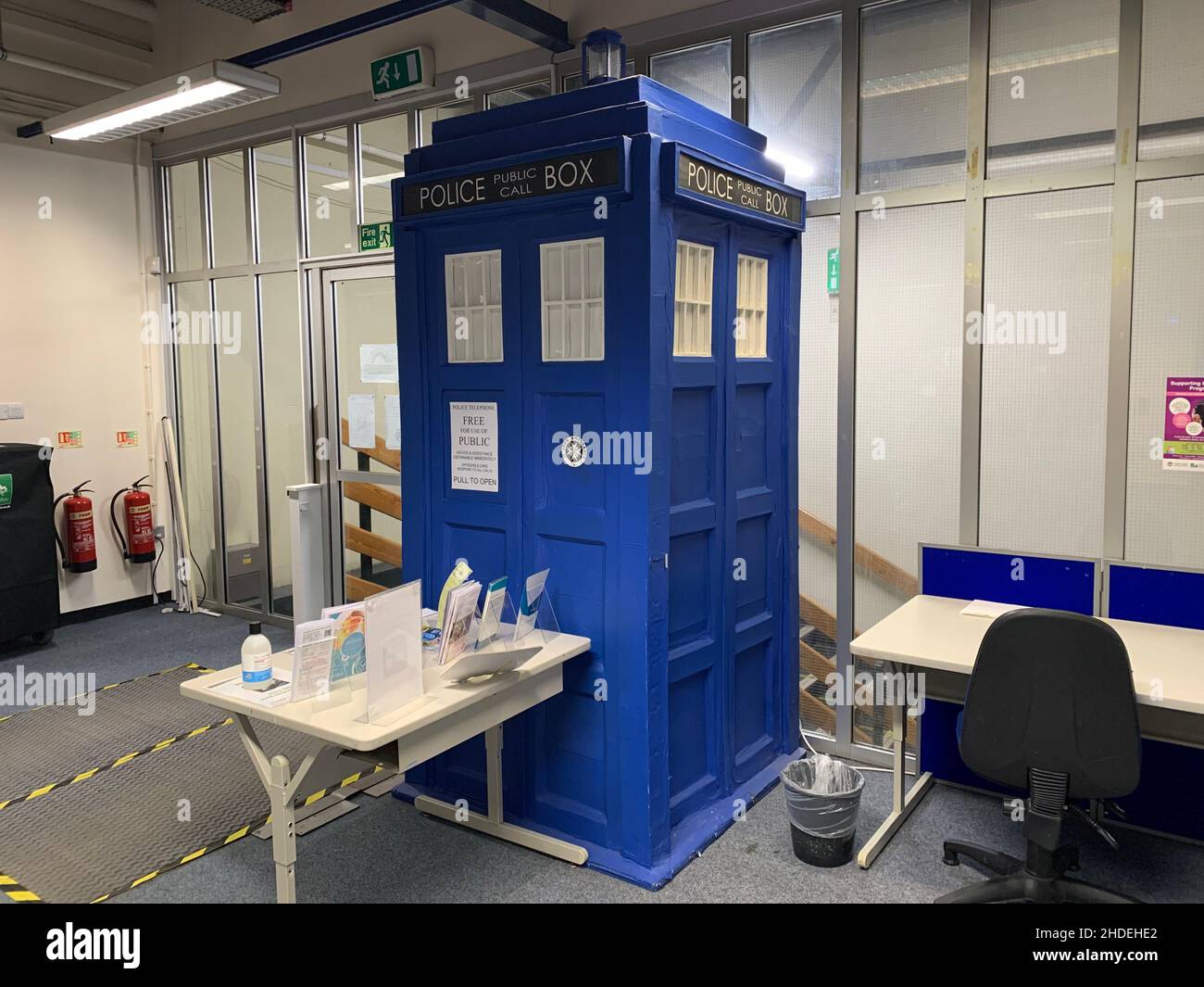 Police box at Weston Favell shopping centre Northampton UK Stock Photo ...
