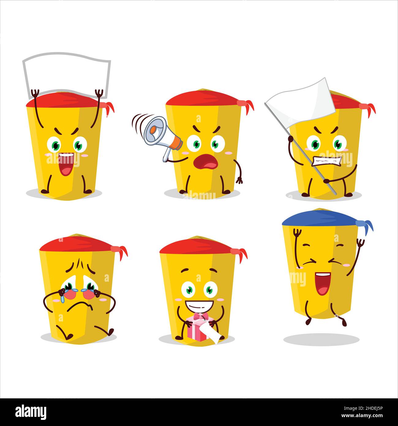 Mascot design style of yellow chalk character as an attractive ...