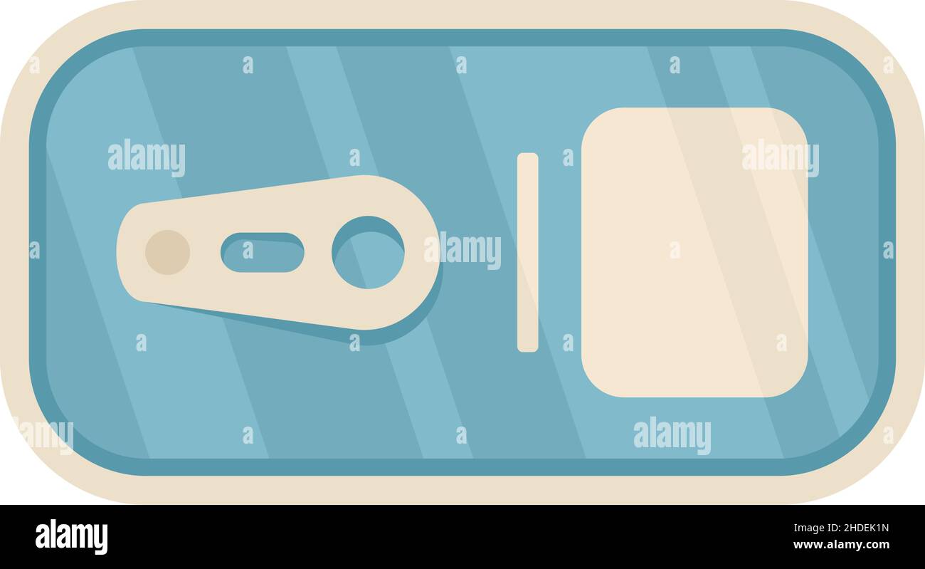 Top view tin can icon. Flat illustration of Top view tin can vector ...