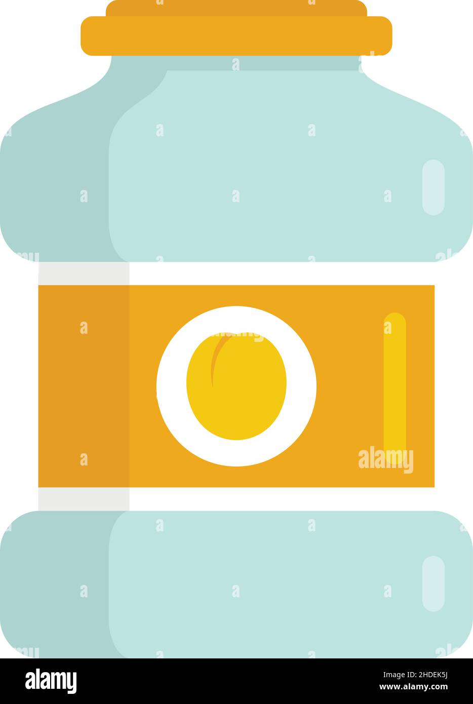 Peach jar icon. Flat illustration of Peach jar vector icon isolated on ...