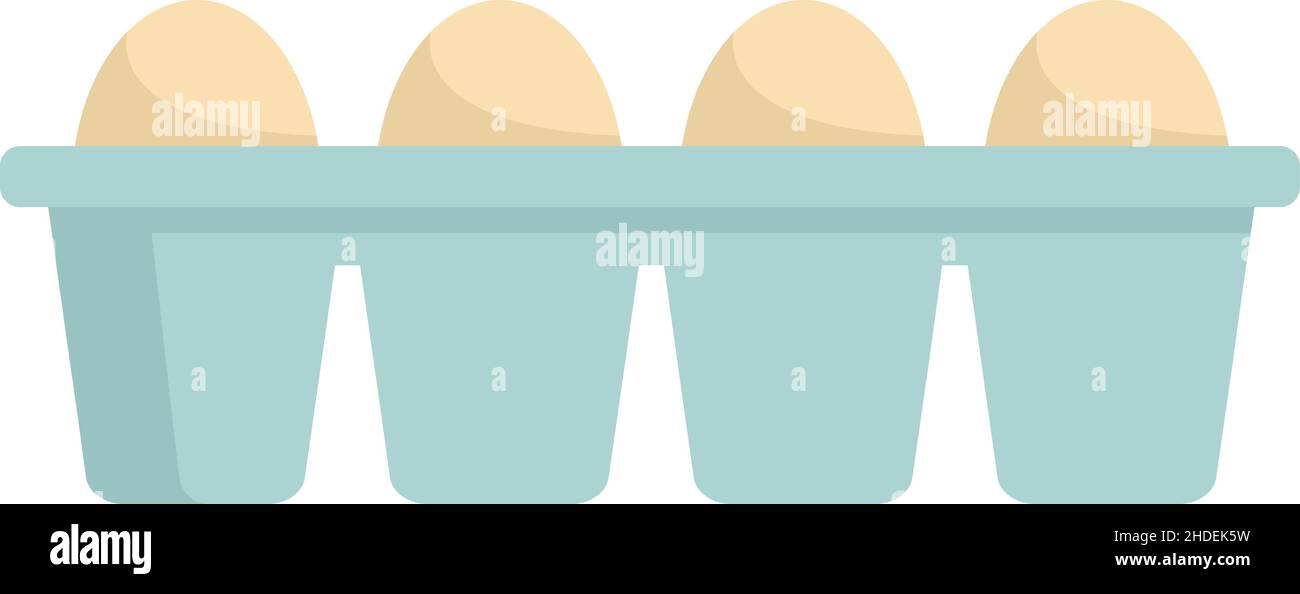 Egg box icon. Flat illustration of Egg box vector icon isolated on ...