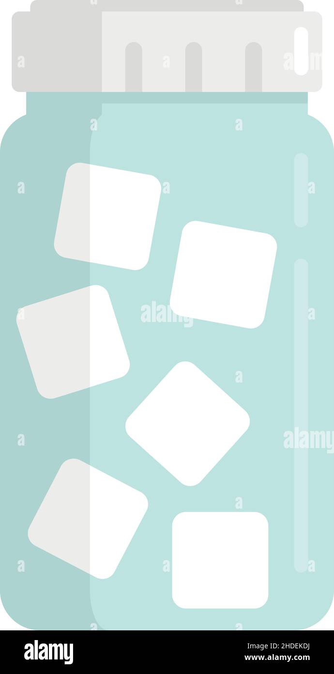 Sugar jar icon. Flat illustration of Sugar jar vector icon isolated on ...