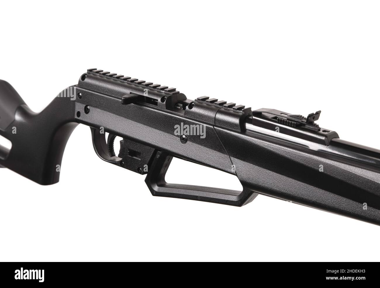 A modern air rifle with a futuristic design. Pneumatic weapons for ...