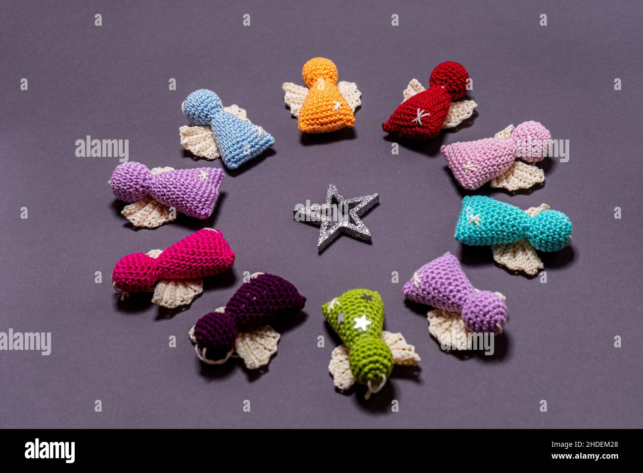 Christmas Angels out of Wool Bavaria Germany Stock Photo - Alamy