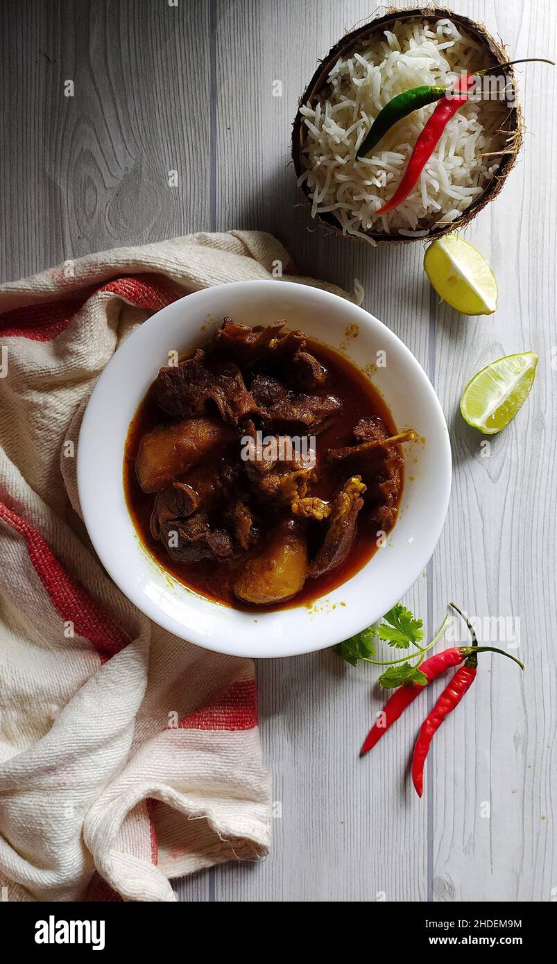 Mutton kosha is an iconic Bengali delicacy Stock Photo - Alamy