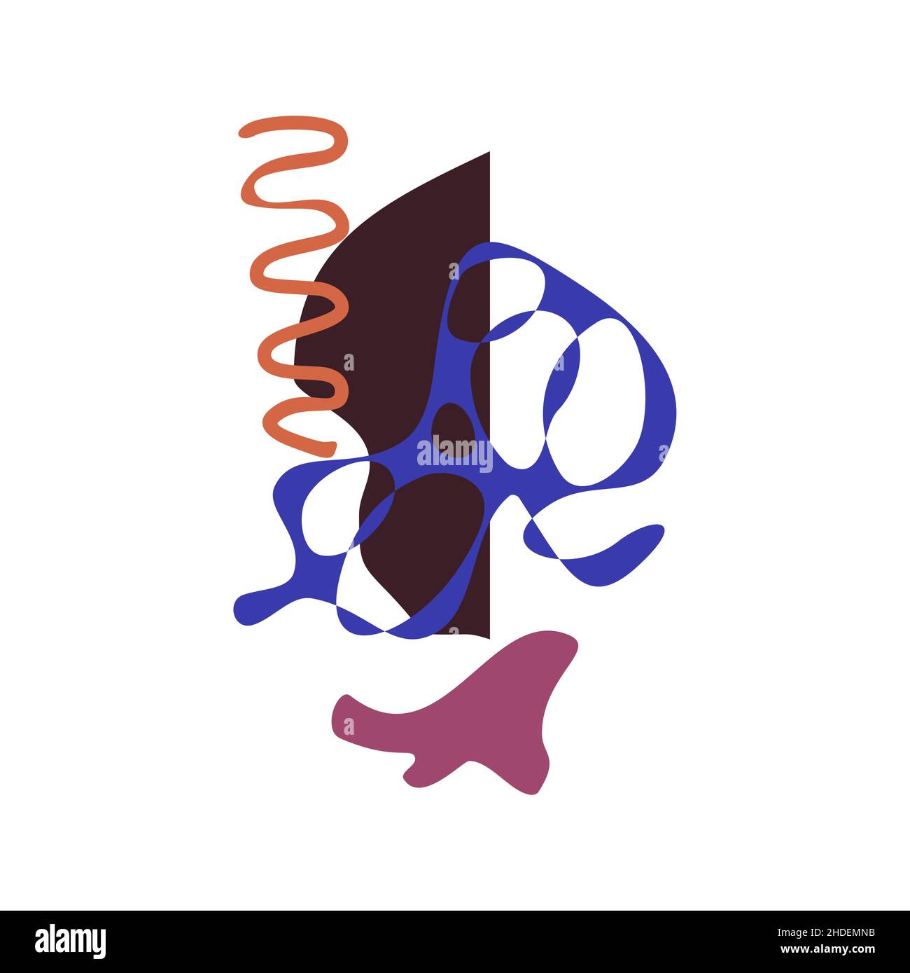 Modern abstract geometric shapes arrangement on white Stock Vector ...