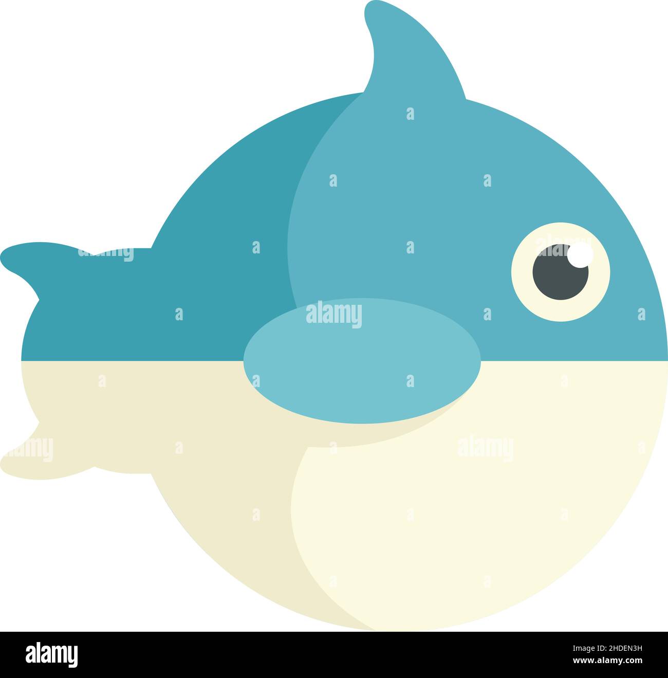 Ball fish toy icon. Flat illustration of Ball fish toy vector icon ...