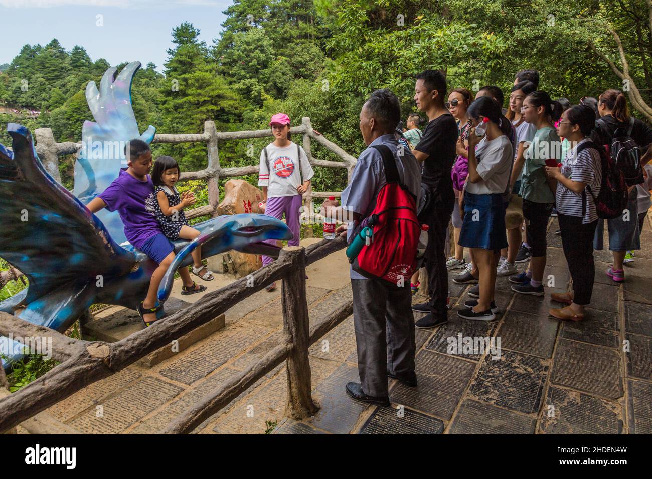 WULINGYUAN, CHINA - AUGUST 9, 2018: Tourists visit Wulingyuan Scenic ...
