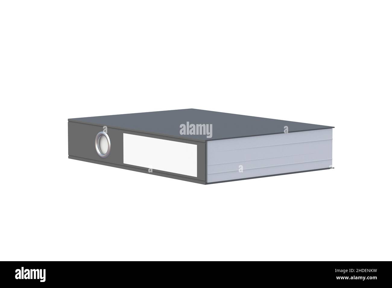 Binder file folder of black color isolated on white background. 3d ...