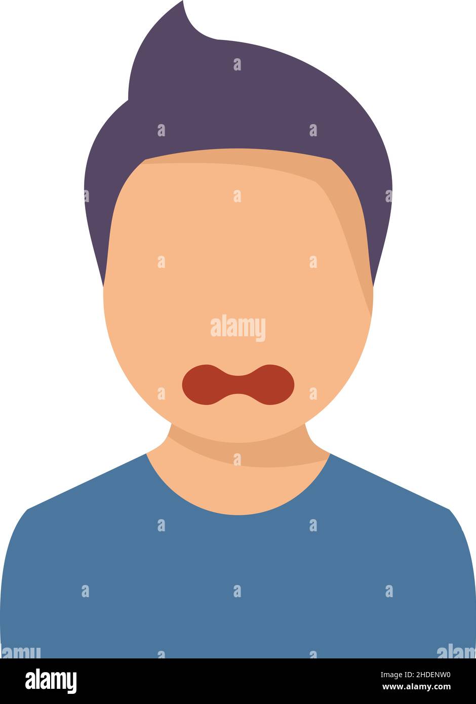 Bad teen problems icon. Flat illustration of Bad teen problems vector ...