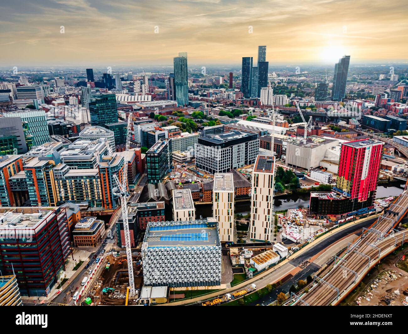 Aerial roads buildings homes hi-res stock photography and images - Alamy