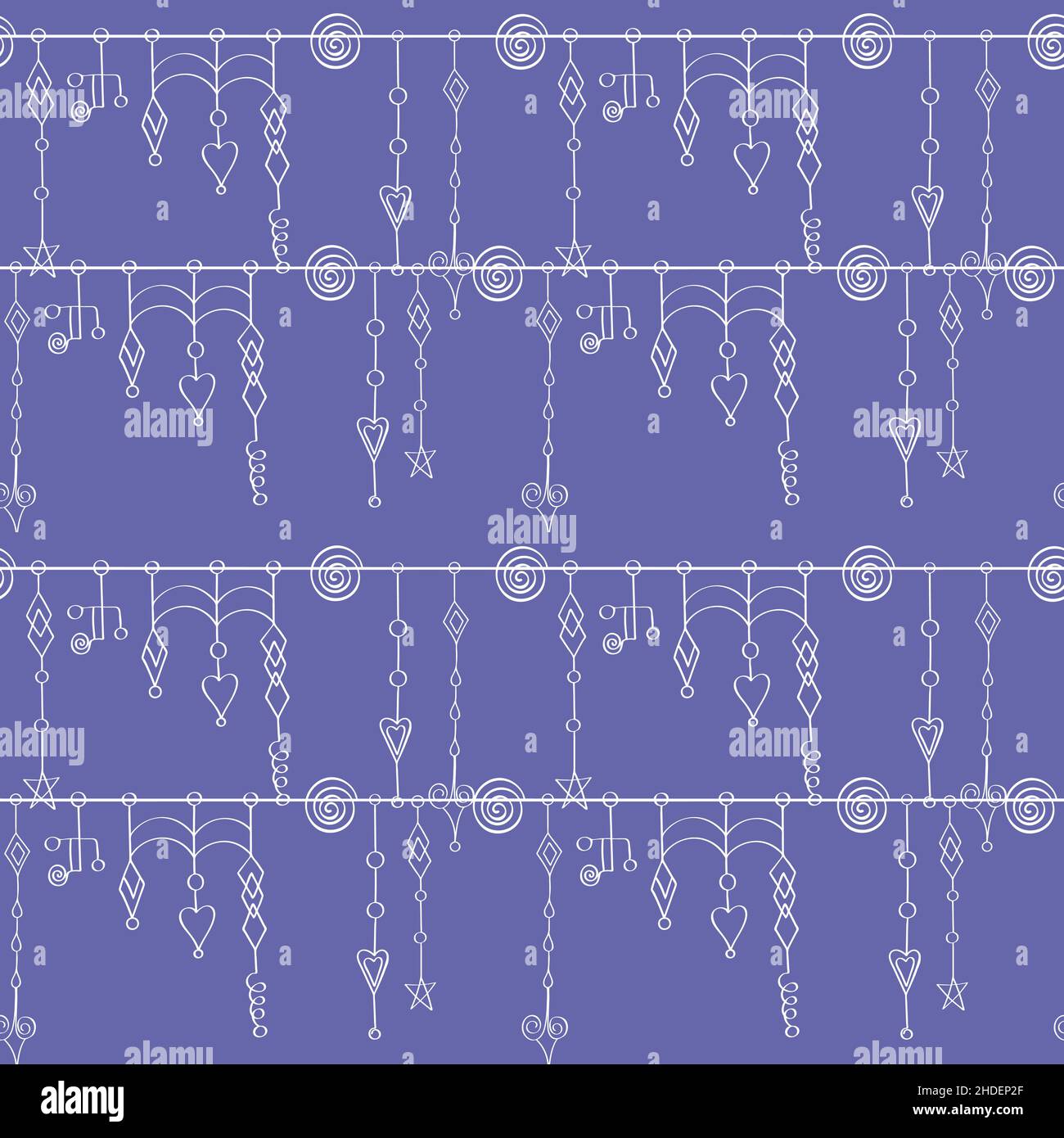 Pattern Very Peri Zen Dangles, Zenspirations, seamless, abstract white ...