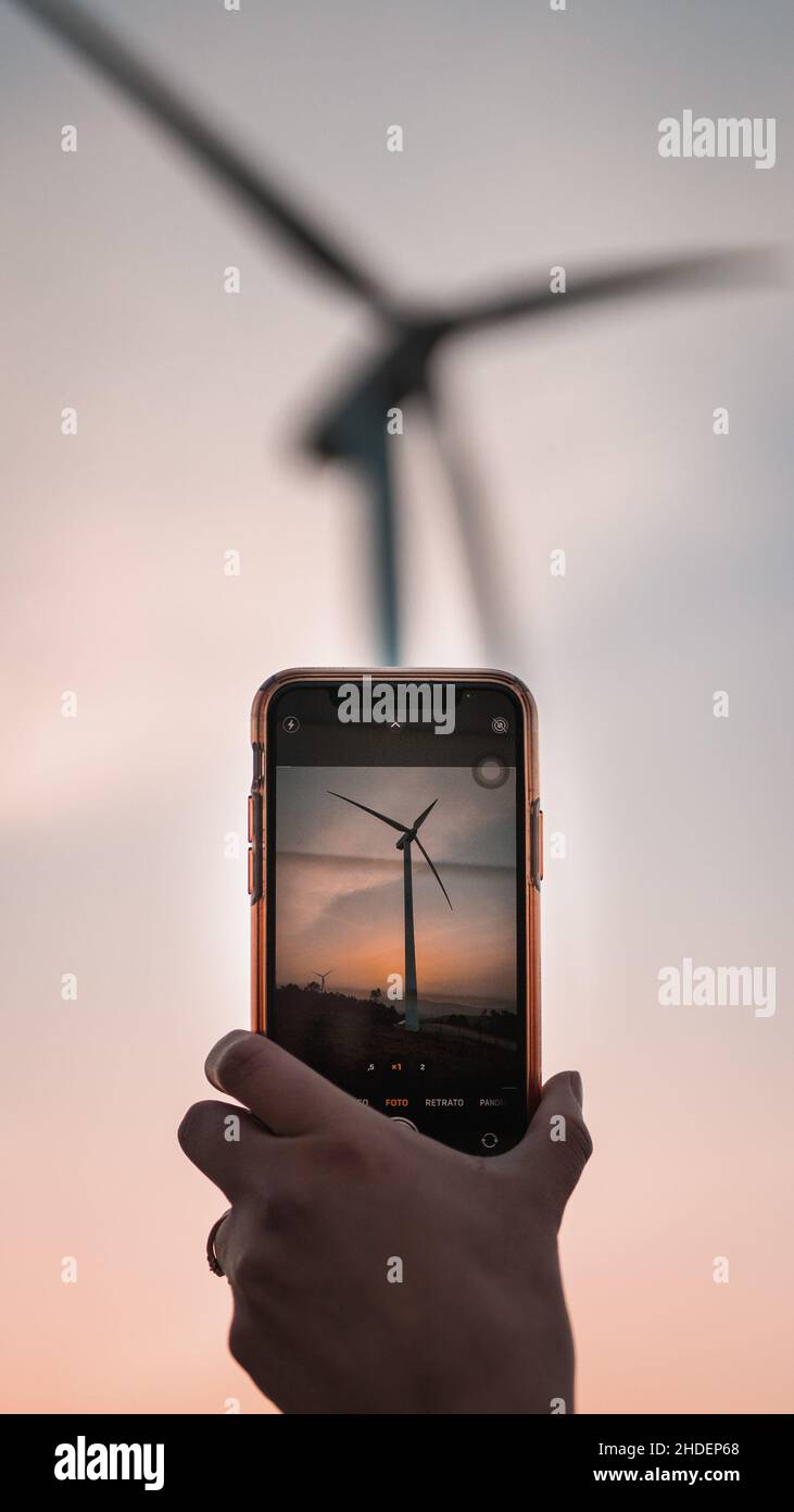Wind turbine phone hi-res stock photography and images - Alamy