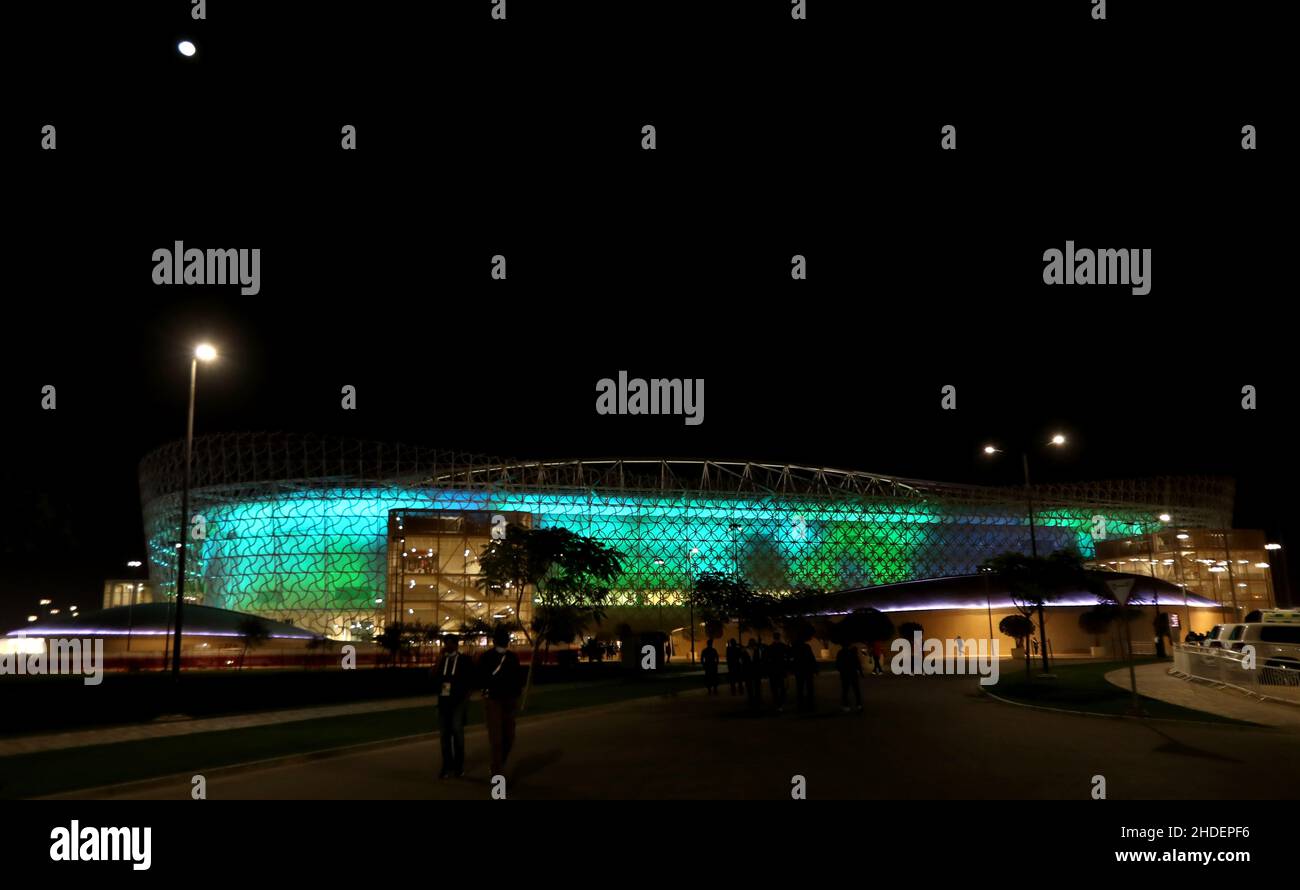 General view outside the Ahmed Bin Ali Stadium in Al Rayyan, Qatar ...