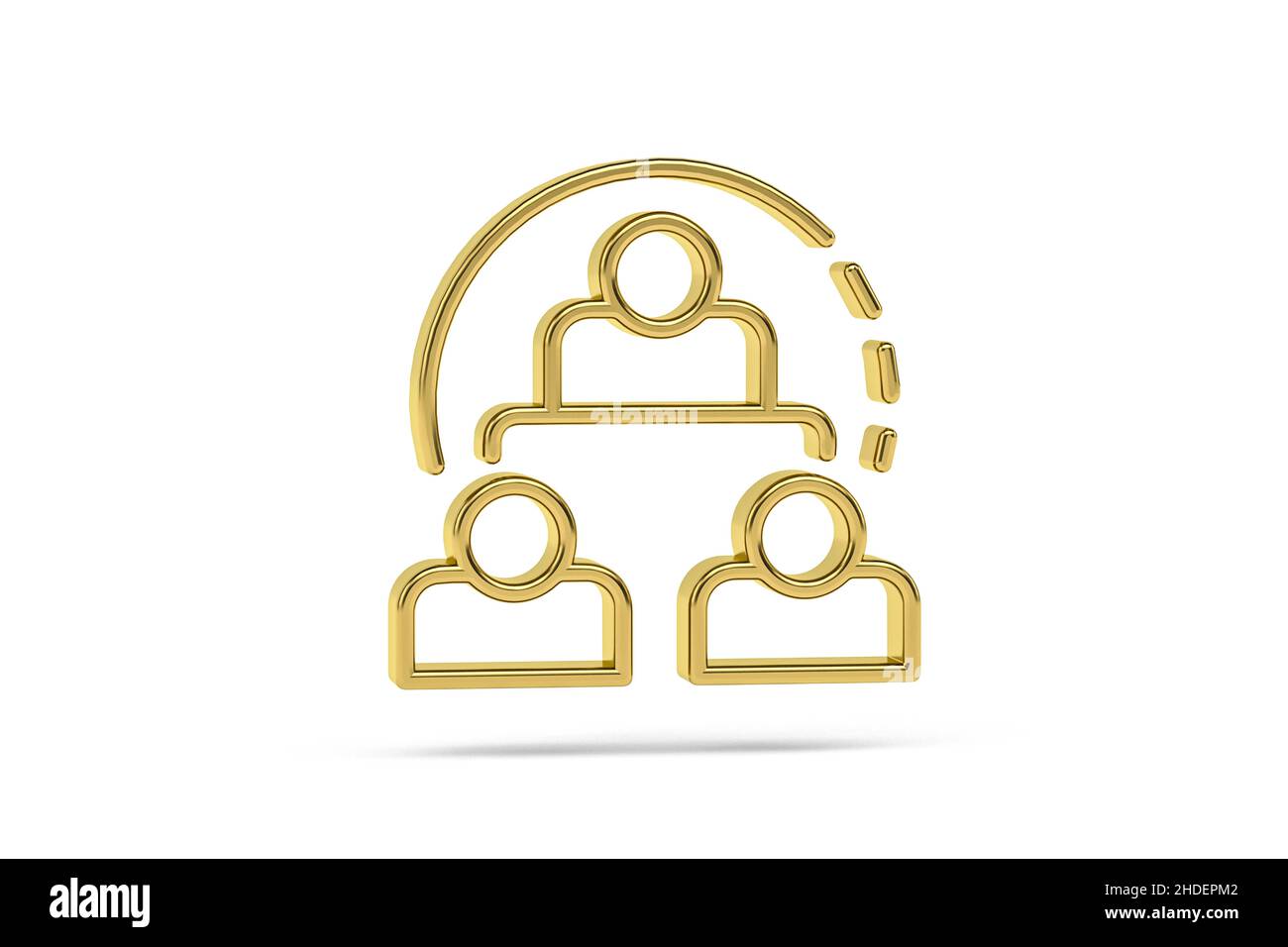 Golden 3d classroom icon isolated on white background - 3d render Stock ...