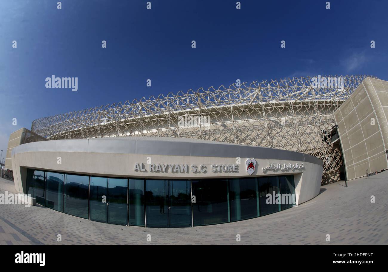 General view outside the Ahmed Bin Ali Stadium in Al Rayyan, Qatar ...
