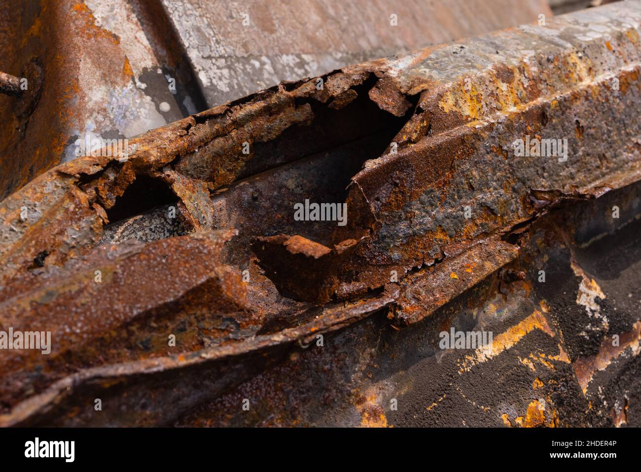 Corrosive rusted bolt with nut at font Stock Photo - Alamy