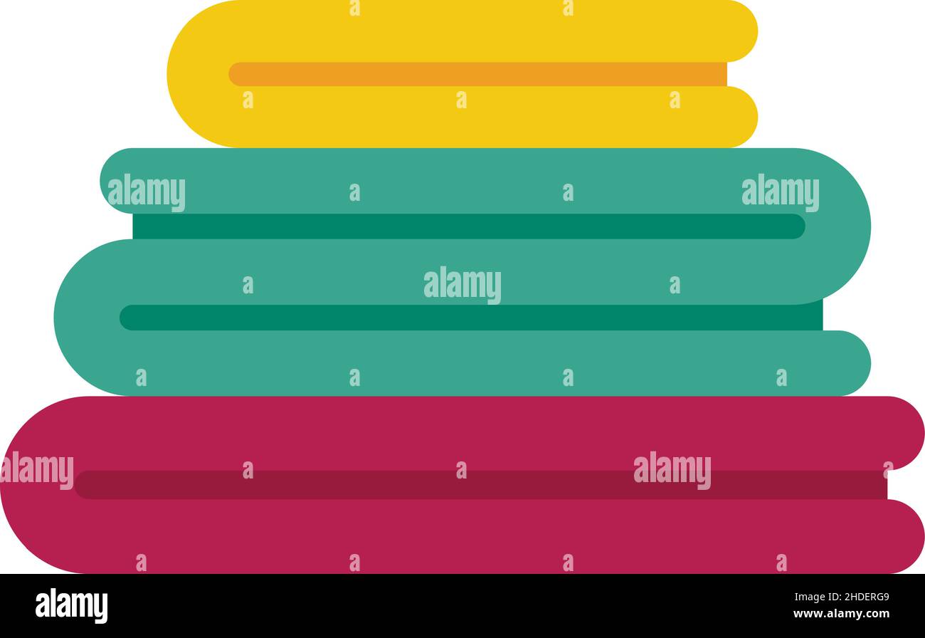 Clean clothes stack icon. Flat illustration of Clean clothes stack ...