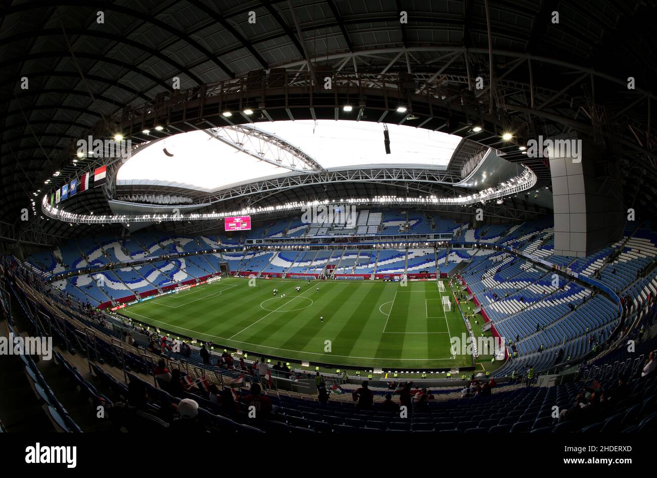 General view inside the Al Janoub Stadium in Al-Wakrah, Qatar, taken ...