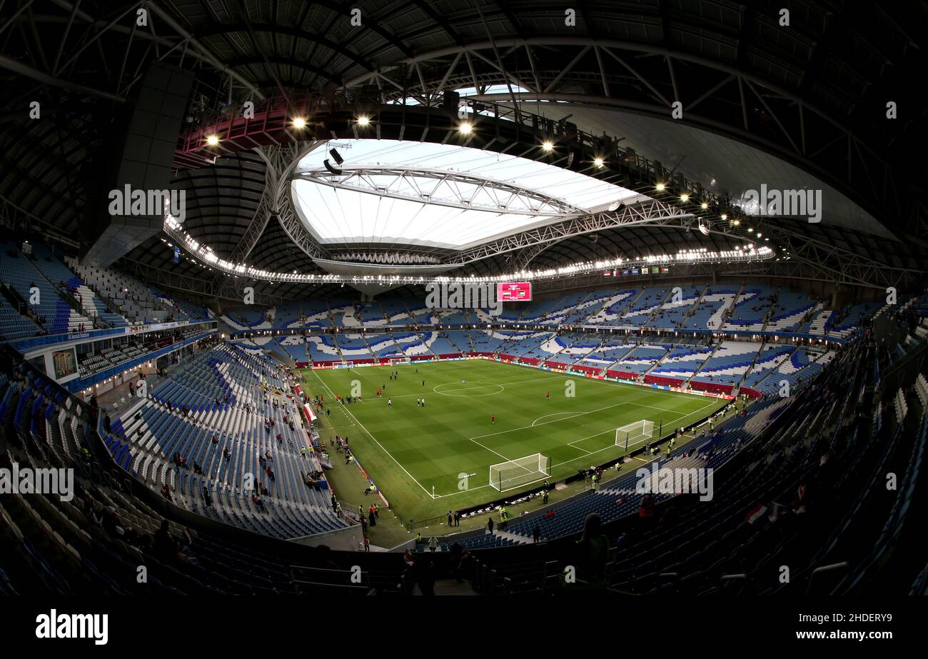 General view inside the Al Janoub Stadium in Al-Wakrah, Qatar, taken ...