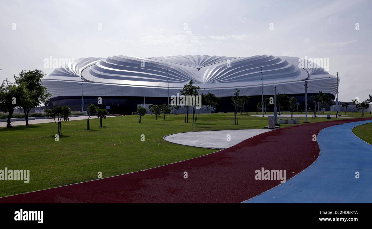 General view outside the Al Janoub Stadium in Al-Wakrah, Qatar, taken ...