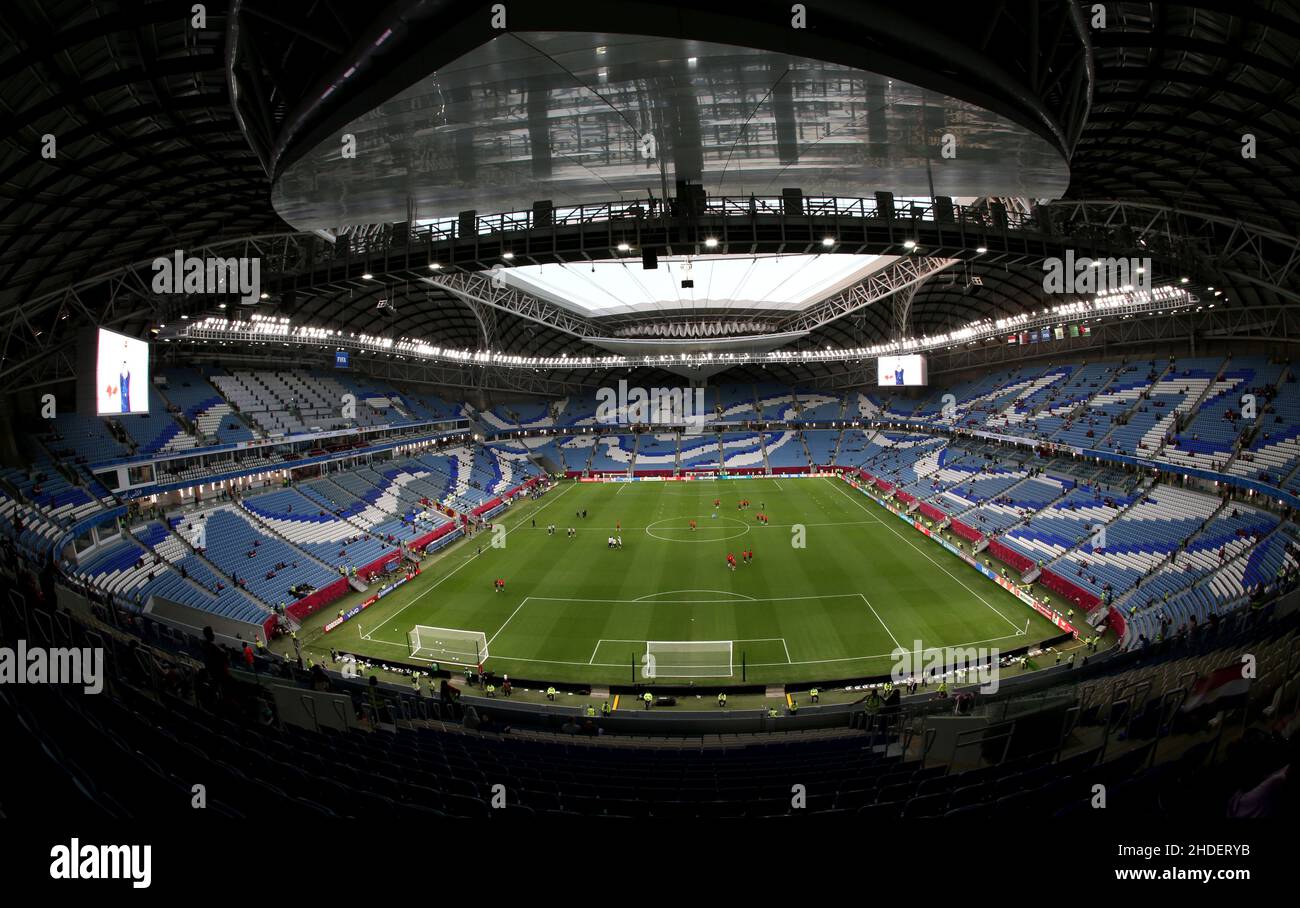 General view inside the Al Janoub Stadium in Al-Wakrah, Qatar, taken ...