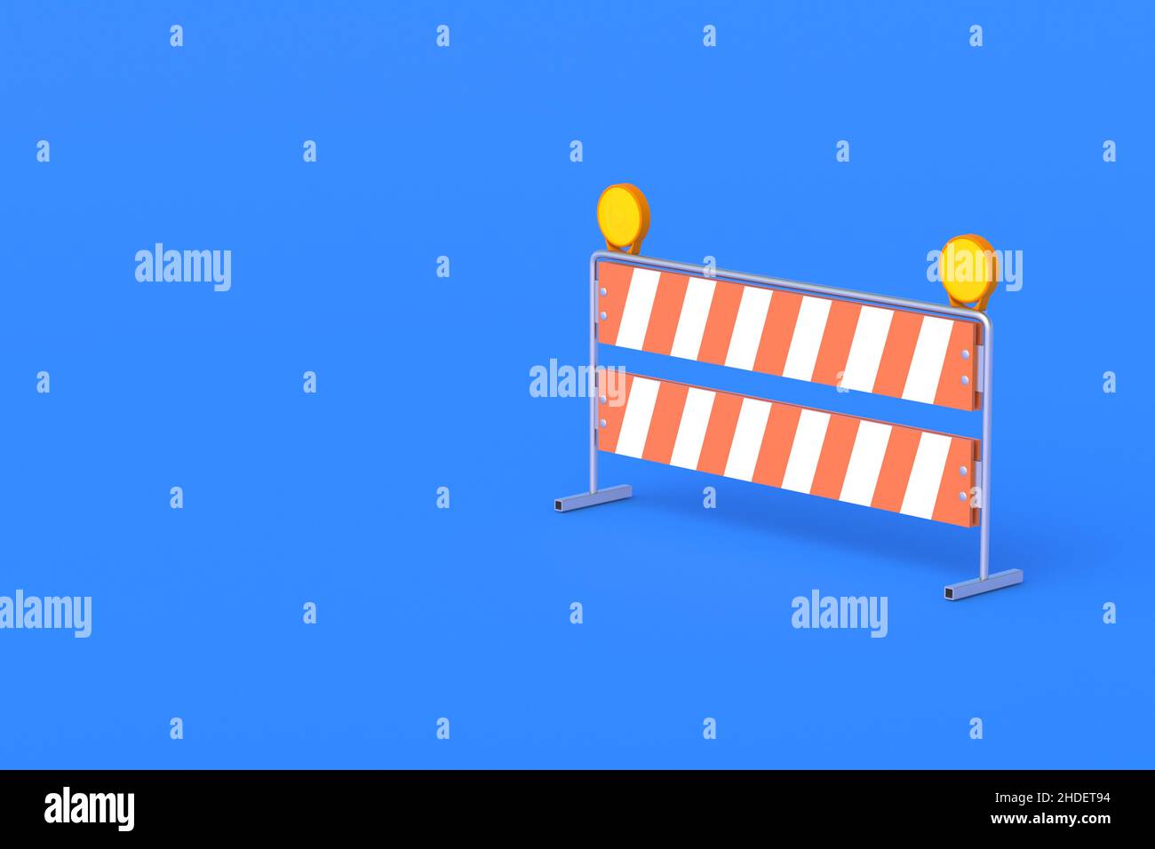 Dead end sign and barrier hi-res stock photography and images - Alamy