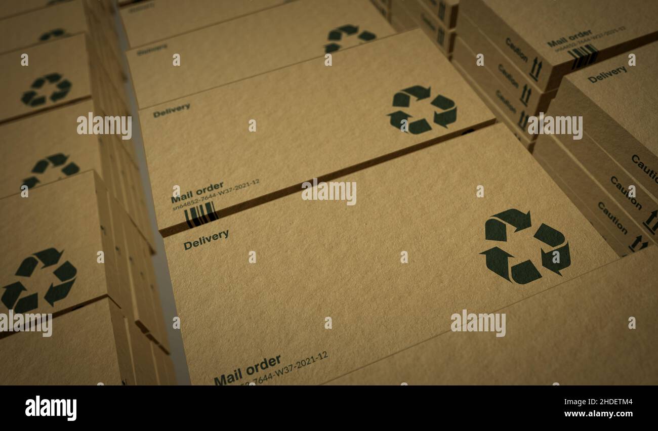 Delivery recycling box production and manufacturing line. Product ...