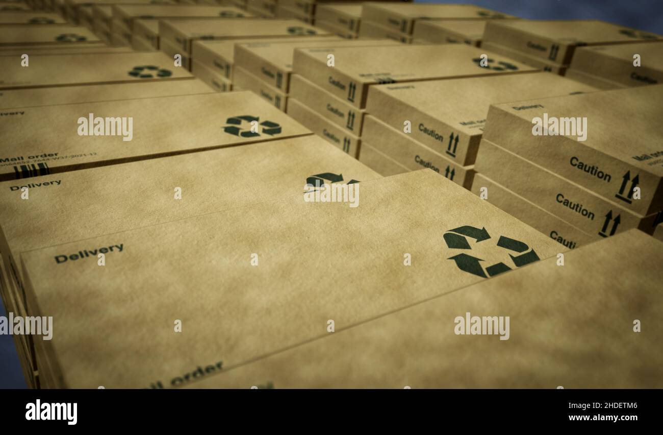 Delivery recycling box production and manufacturing line. Product ...