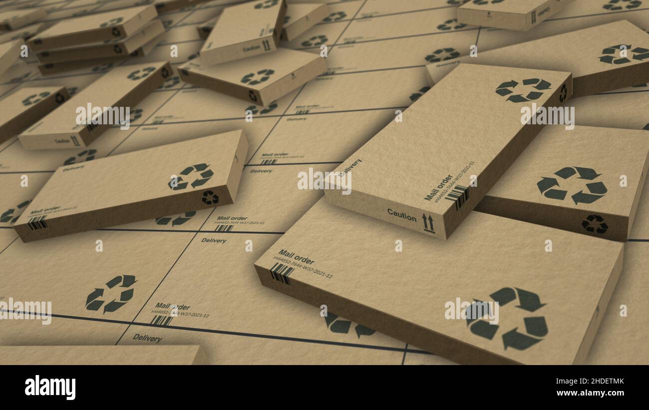 Delivery recycling box production and manufacturing line. Product ...