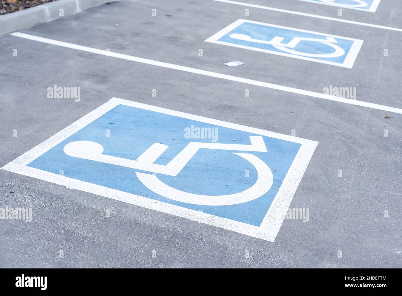Handicapped Symbol Painted on a Parking Spot Stock Photo - Alamy