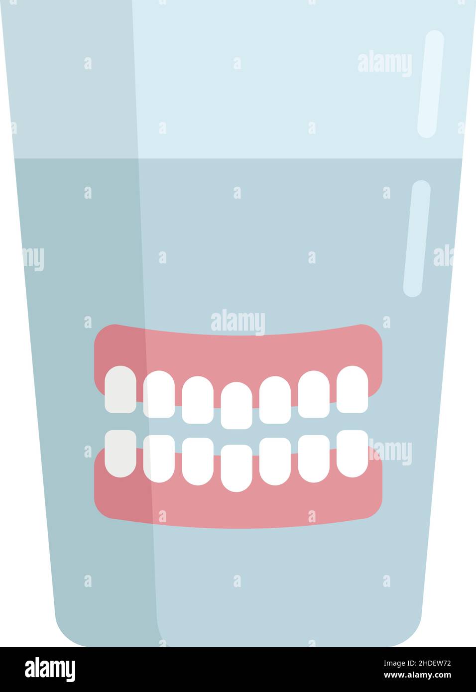 Set of false teeth icon. Flat illustration of Set of false teeth vector ...