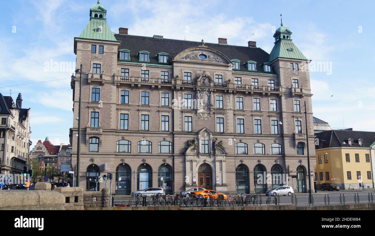 Old city buildings built in the 1900s and now a courthouse in Sweden ...