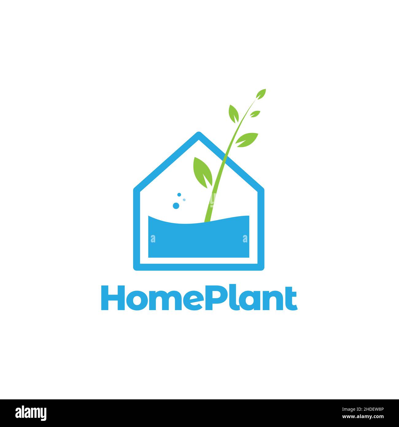 Home With Water And Plants Logo Design Vector Graphic Symbol Icon