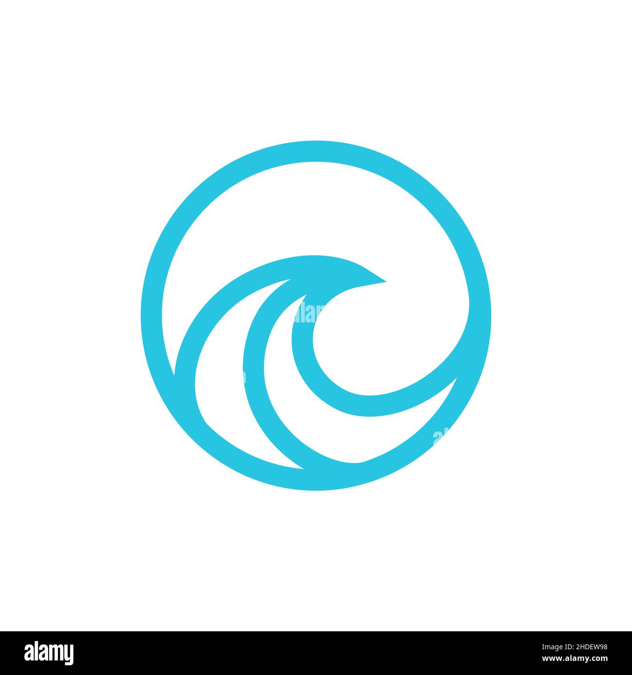 circle geometric waves sea logo design vector graphic symbol icon ...