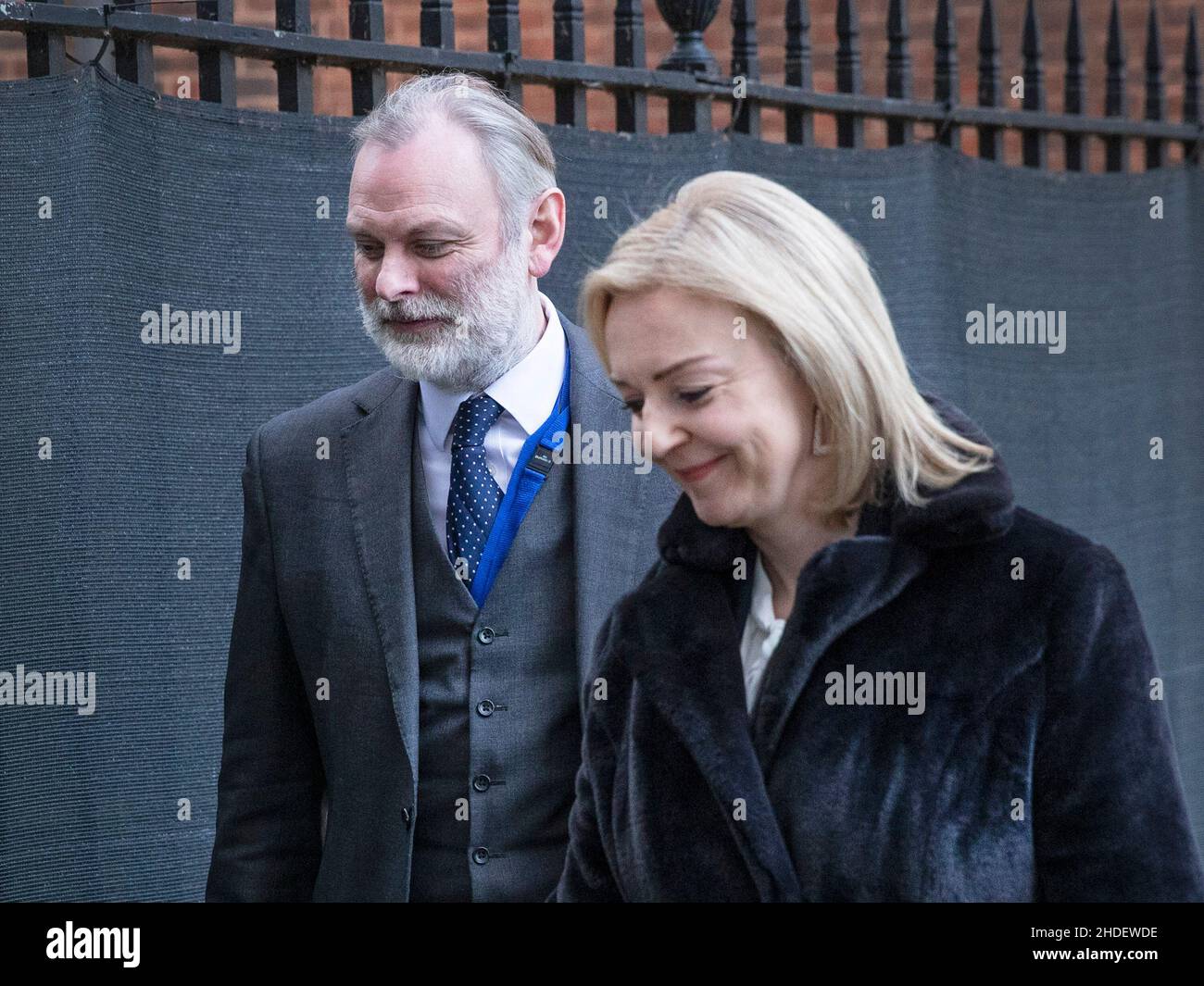 Foreign Secretary and Brexit Minister Liz Truss walks on Downing Street ...